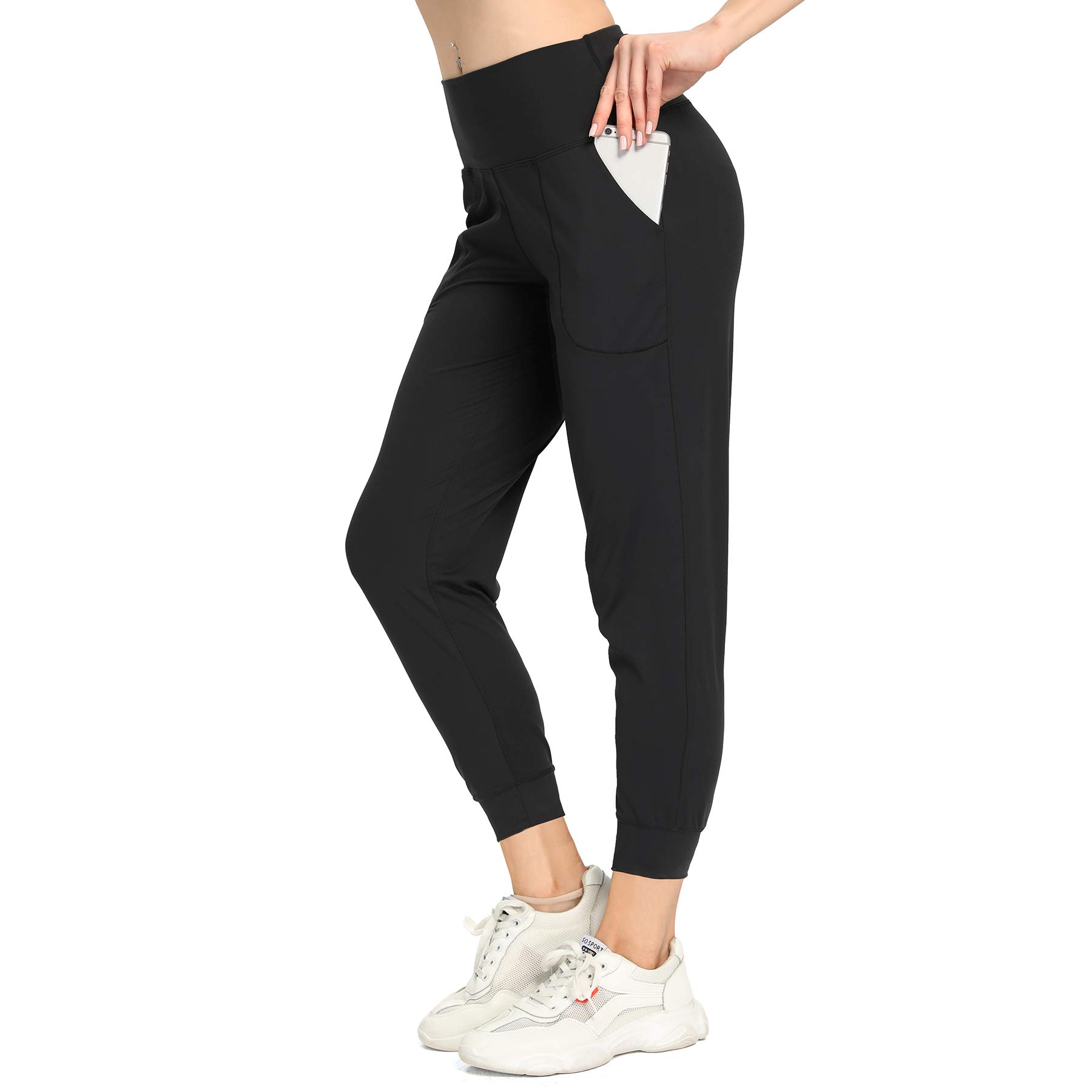 Mesily Women's Joggers High Waist Yoga Pockets Sweatpants Sport Workout Pants