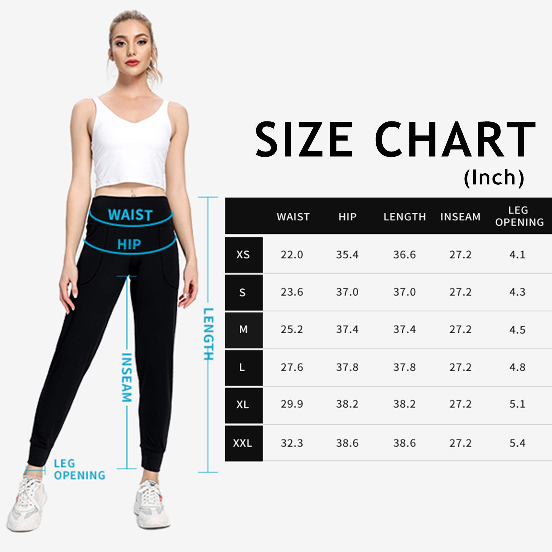 Mesily Women's Joggers High Waist Yoga Pockets Sweatpants Sport Workout Pants