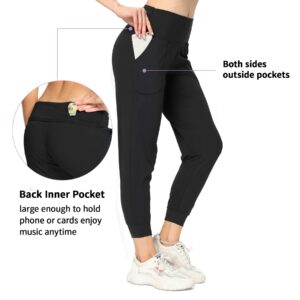 Mesily Women's Joggers High Waist Yoga Pockets Sweatpants Sport Workout Pants