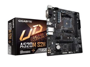 gigabyte a520m s2h (amd ryzen am4/microatx/4+3 phases digital pwm/gigabyte gaming gbe lan/nvme pcie 3.0 x4 m.2/3 display interfaces/q-flash plus/rgb fusion 2.0/motherboard)