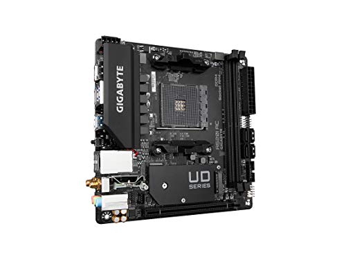 Gigabyte A520I AC (AMD Ryzen AM4/Mini-ITX/Direct 6 Phases Digital PWM with 55A DrMOS/Gaming GbE LAN/Intel WiFi+Bluetooth/NVMe PCIe 3.0 x4 M.2/3 Display Interfaces/Q-Flash Plus/Motherboard)