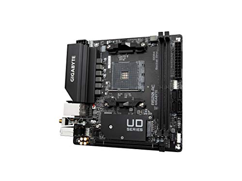 Gigabyte A520I AC (AMD Ryzen AM4/Mini-ITX/Direct 6 Phases Digital PWM with 55A DrMOS/Gaming GbE LAN/Intel WiFi+Bluetooth/NVMe PCIe 3.0 x4 M.2/3 Display Interfaces/Q-Flash Plus/Motherboard)