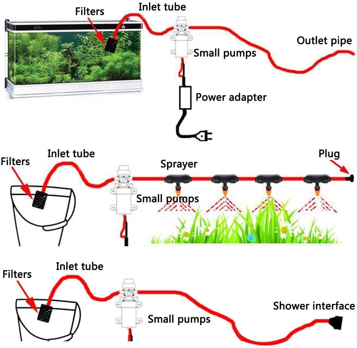 MACHSWON Water Pump 12V Self-Priming Galley High Pressure Electric Pumps Spin Faucet/Tap for RV Boat/Caravan Motorhome