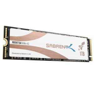 sabrent 1tb rocket q4 nvme pcie 4.0 m.2 2280 internal ssd maximum performance solid state drive r/w 4700/1800 mb/s (sb-rktq4-1tb)