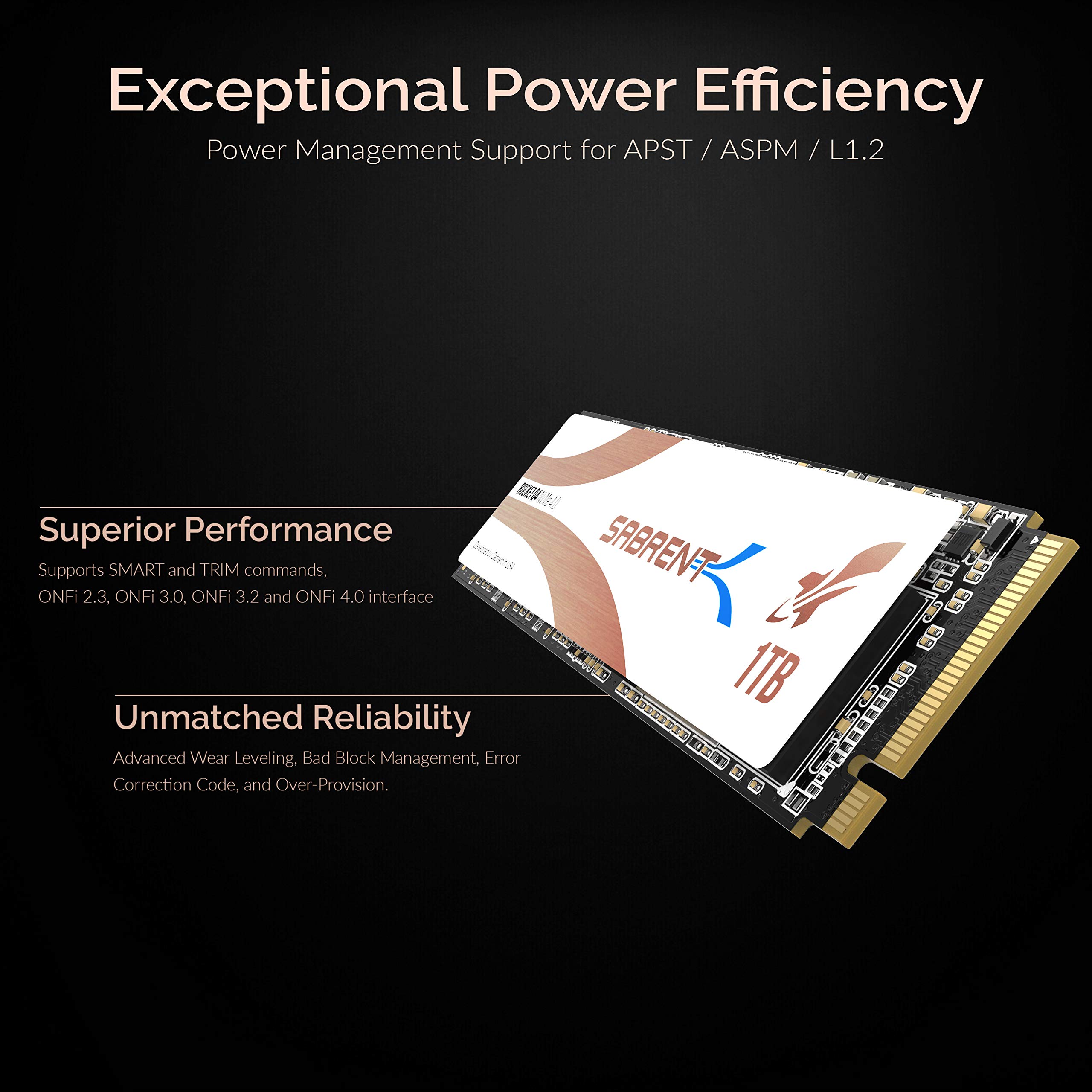 SABRENT 1TB Rocket Q4 NVMe PCIe 4.0 M.2 2280 Internal SSD Maximum Performance Solid State Drive R/W 4700/1800 MB/s (SB-RKTQ4-1TB)