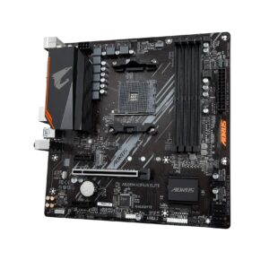 Gigabyte A520M AORUS Elite (AMD Ryzen AM4/MicroATX/5+3 Phases Digital PWM/Gaming GbE LAN/NVMe PCIe 3.0 x4 M.2/2 Display Interfaces/Q-Flash Plus/RGB Fusion 2.0/Motherboard)