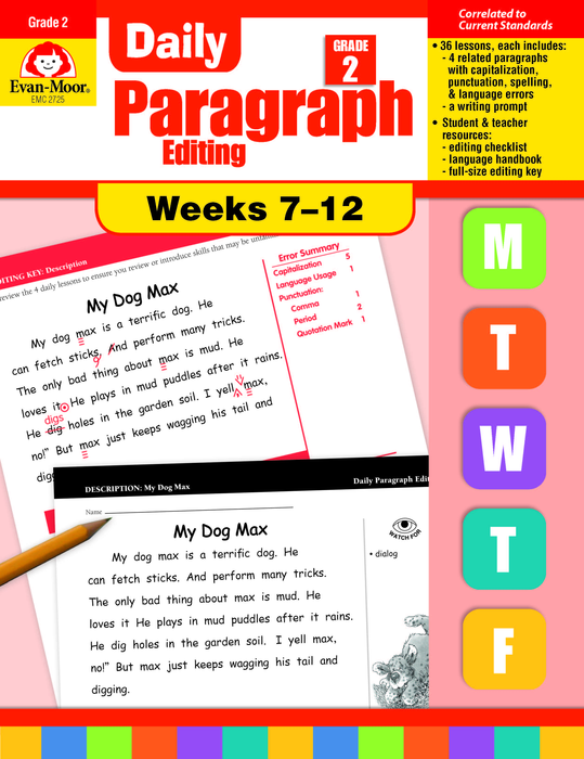 Daily Paragraph Editing, Grade 2, Weeks 7-12