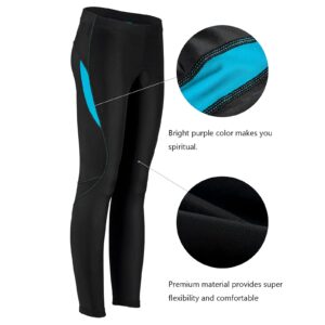 Santic Bike Pants Women's 4D Padded Bike Cycling Tights Biking Capris for Women Long Road Trousers Quick Dry Blue XL Parni