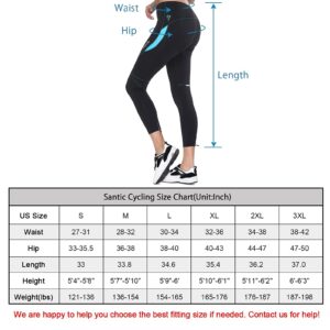 Santic Bike Pants Women's 4D Padded Bike Cycling Tights Biking Capris for Women Long Road Trousers Quick Dry Blue XL Parni