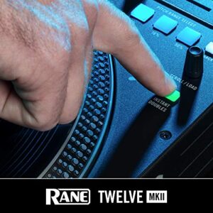 Rane Twelve MKII | 12-Inch Motorized Vinyl Like Turntable with USB MIDI & DVS Control for Traktor, Virtual Serato DJ, Black (TWELVEMKII)