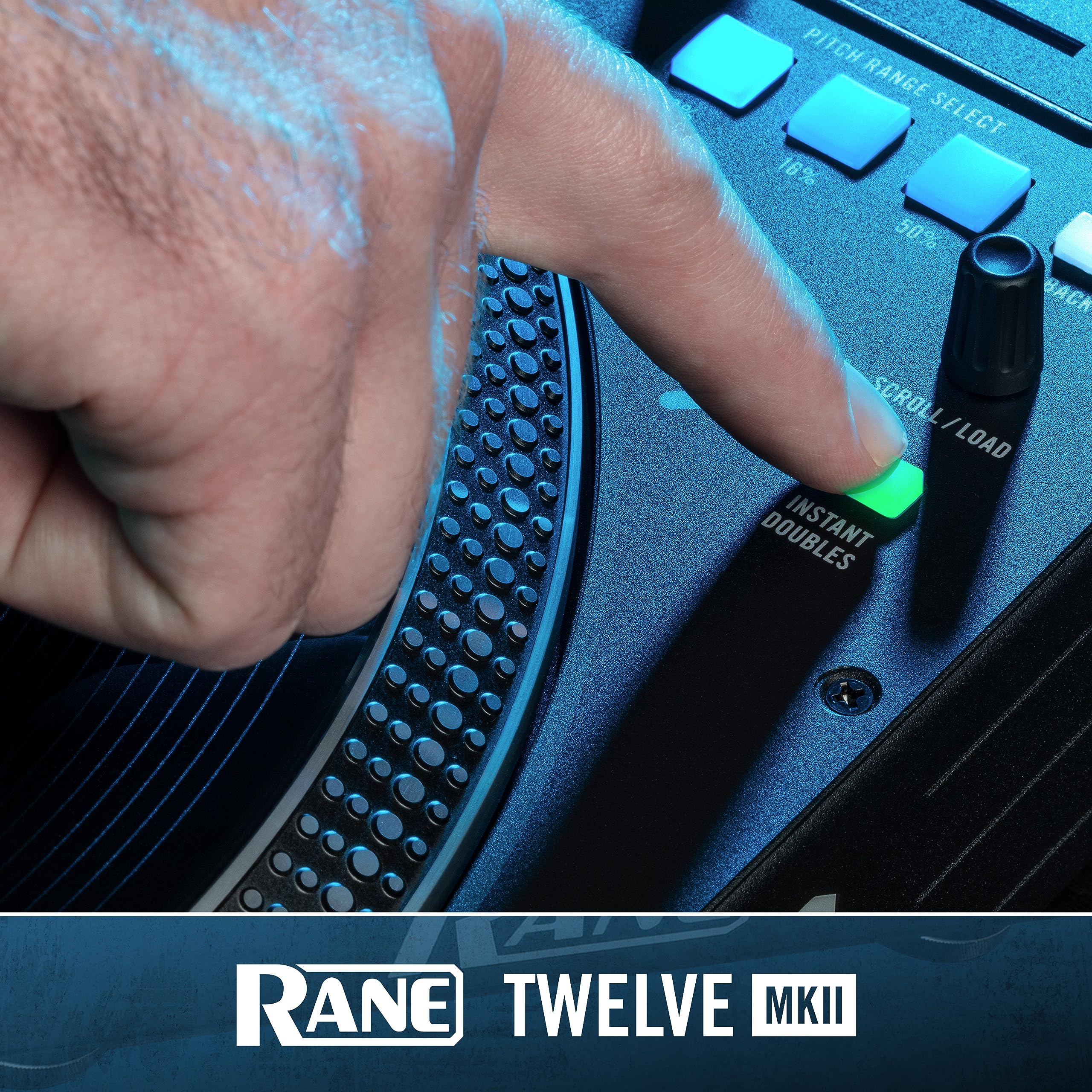 Rane Twelve MKII | 12-Inch Motorized Vinyl Like Turntable with USB MIDI & DVS Control for Traktor, Virtual Serato DJ, Black (TWELVEMKII)