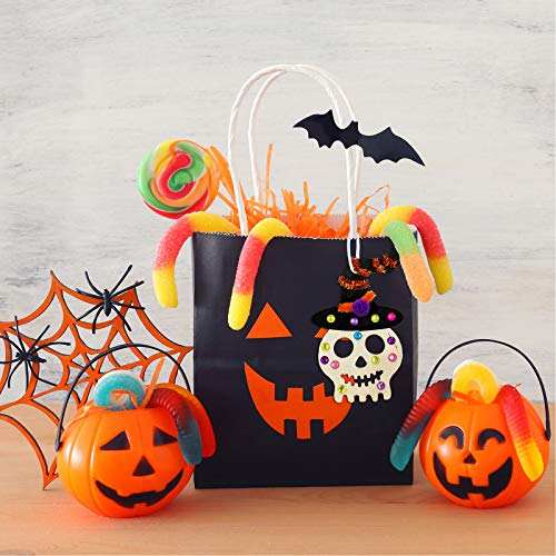 Winlyn 56 Sets Halloween Decorations DIY Hanging Wooden Halloween Ornaments Halloween Craft Kits Paintable Unfinished Wood Pumpkin Ghost Spider Googly Eyes for Kids Art Activity Trick or Treat Décor