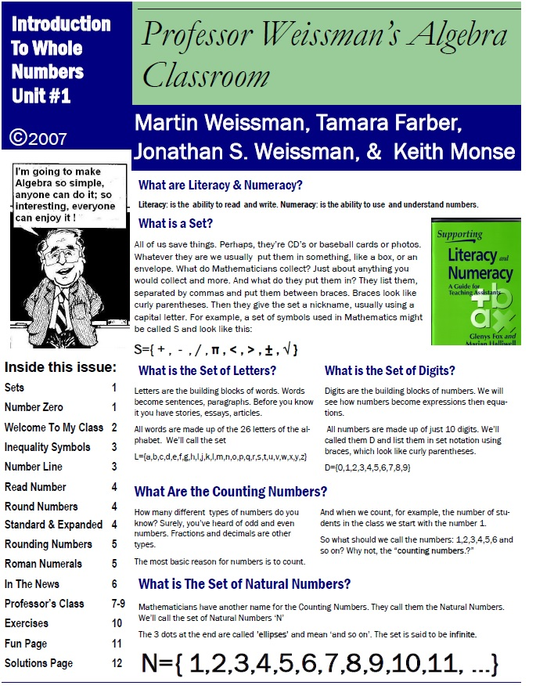 UNIT 01 Algebra Whole Numbers