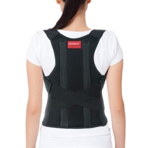 ortonyx comfort posture corrector clavicle and shoulder support back brace, fully adjustable for men and women/656a-medium