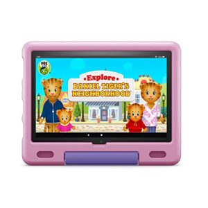 amazon fire hd 10 kids tablet, 10.1", 1080p full hd, ages 3–7, 32 gb, lavender