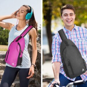 Y&R Direct 15.7 Inch Sling Backpack Sling Bag Small Backpack for Women Men Kids Travel Hiking Bag (Black)