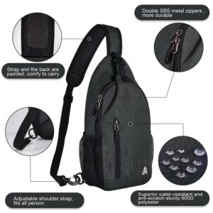 Y&R Direct 15.7 Inch Sling Backpack Sling Bag Small Backpack for Women Men Kids Travel Hiking Bag (Black)