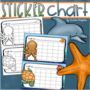 positive behavior sticker chart ocean underwater theme