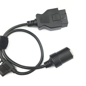 OBD2 to Cigarette Lighter Female Connecter Vechile Car Constant Power Cable 16AWG Safely with 15A Fuse