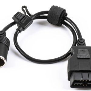 OBD2 to Cigarette Lighter Female Connecter Vechile Car Constant Power Cable 16AWG Safely with 15A Fuse