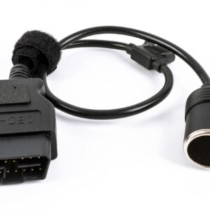 OBD2 to Cigarette Lighter Female Connecter Vechile Car Constant Power Cable 16AWG Safely with 15A Fuse