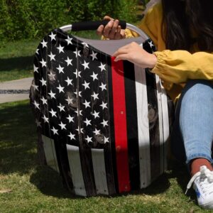 Nursing Cover Baby Car Seat Covers Breastfeeding Scarf Infant Stroller Covers Vintage Firefighter Flag Thin Red Line Newborn Carseat Canopy for Blanket/High Chair