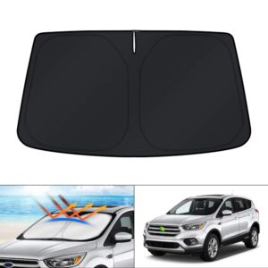 kust windshield sun shade for 2013 2014 2015 2016 2017 2018 2019 ford escape sunshade foldable window sun visor protector blocks uv rays keep your car cooler