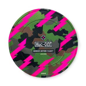 muc-off disc brake covers, camo - washable brake shield for bicycle disc brakes - pair of bike brake covers for mtb/road/gravel bikes