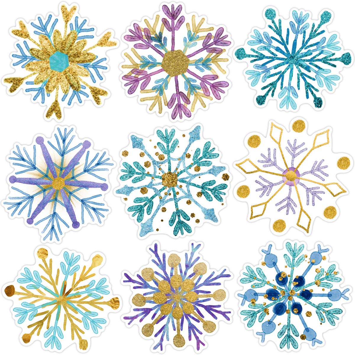 Snowflake Cutouts Holiday Christmas Classroom Decoration 45pcs