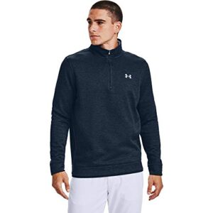 under armour men's storm fleece 1/4 zip layer, academy blue light heather (408)/halo gray, medium