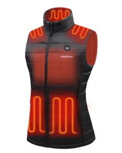 venustas women's heated vest with battery pack 7.4v, lightweight heated coat for women