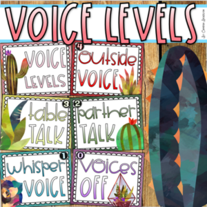 voice level chart posters rustic farmhouse theme