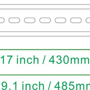 WatchfulEyE DIN Rail Mounting Bracket | Rack Mount DIN Rail Kit Rack Ears DIN Rail Slotted Aluminum Alloy Oxidation Length 17 Inch Width 35mm Height 7.5mm