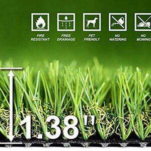 WMG GRASS Premium Artificial Grass, Drainage Mat, 6.5' x 10' Artificial Turf for Dogs, Cats, Pets, Turf Realistic Indoor/Outdoor for Garden, Patio (65 sq ft)