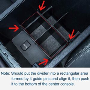 JDMCAR Compatible with Toyota 4Runner Accessories 2010-2024 Center Console Organizer,Insert ABS Black Materials Compartment Divider