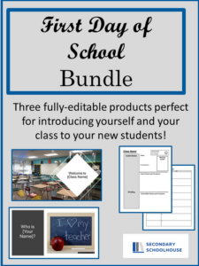 back to school bundle- seconday (6-12)