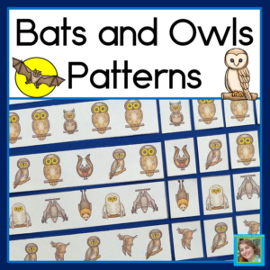 bats and owls patterns ab, abc, aab & abb patterns