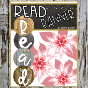 reading banner bulletin board decoration rustic farmhouse theme