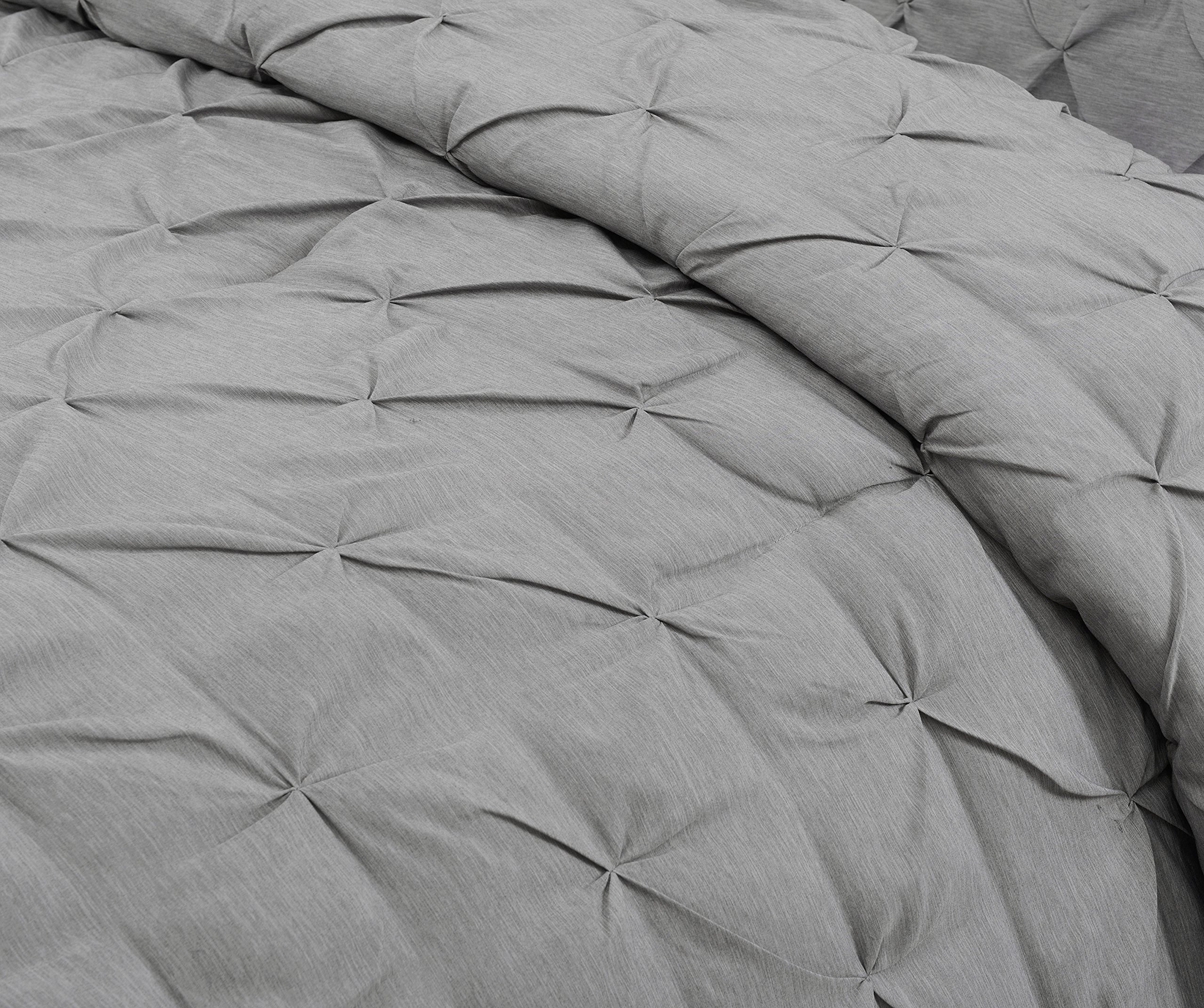 SupraSoft Estellar Comforter Set Pinch Pleat | Grey | King