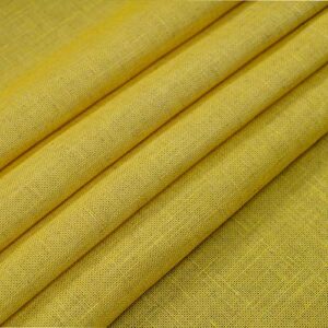 Curtain Valances for Windows Burlap Linen Window Curtains for Kitchen Living Dining Room 58 x 15 inch 1 Valance Yellow