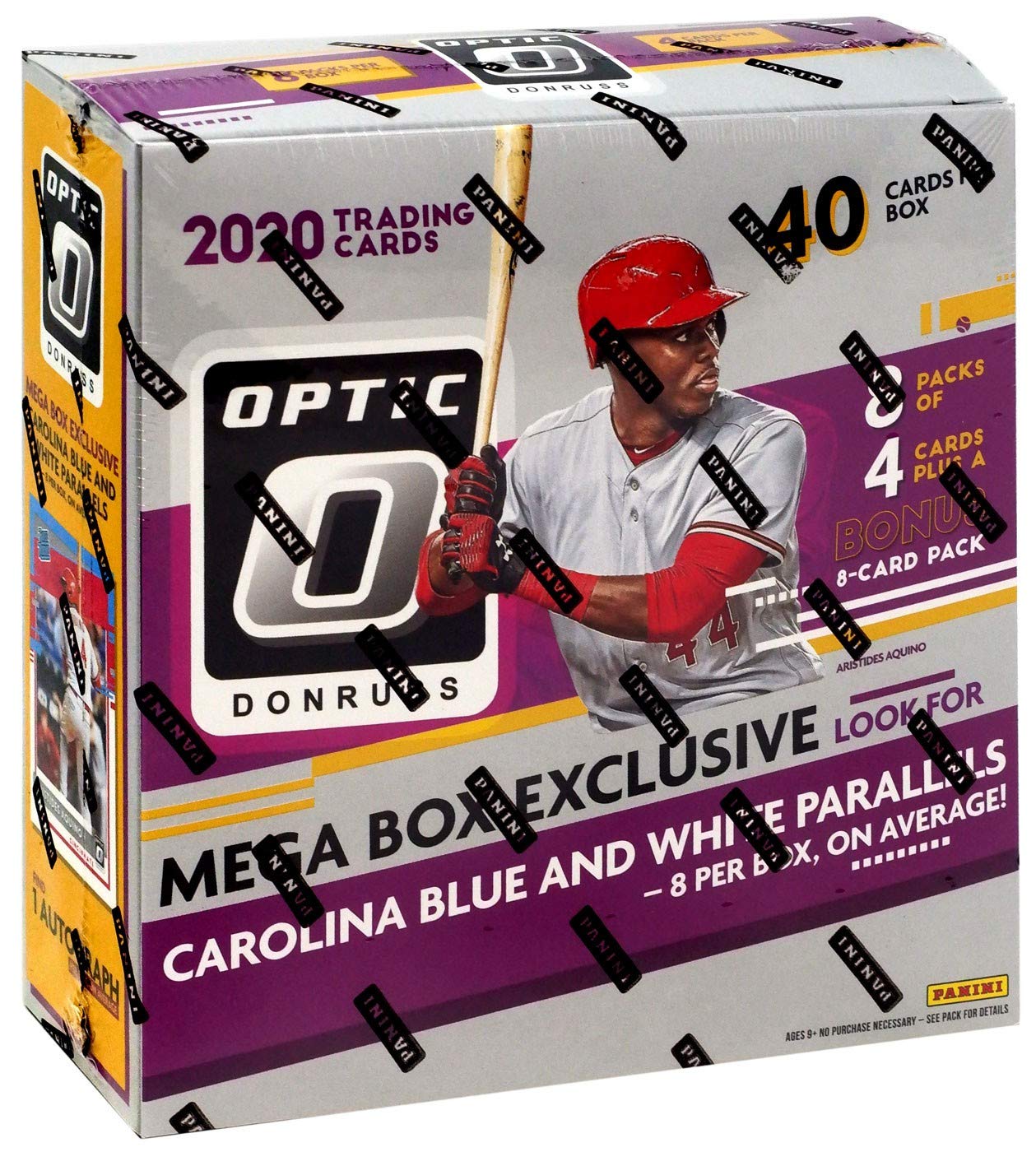 2020 Panini Donruss Optic MEGA Baseball box (32 cards/bx PLUS one 8-card exclusive parallel pack)