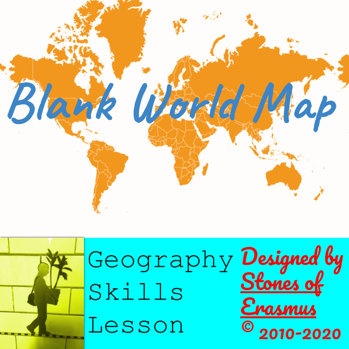 Geography Skills Lesson: Ready-to-Use Worksheet with Blank World Map