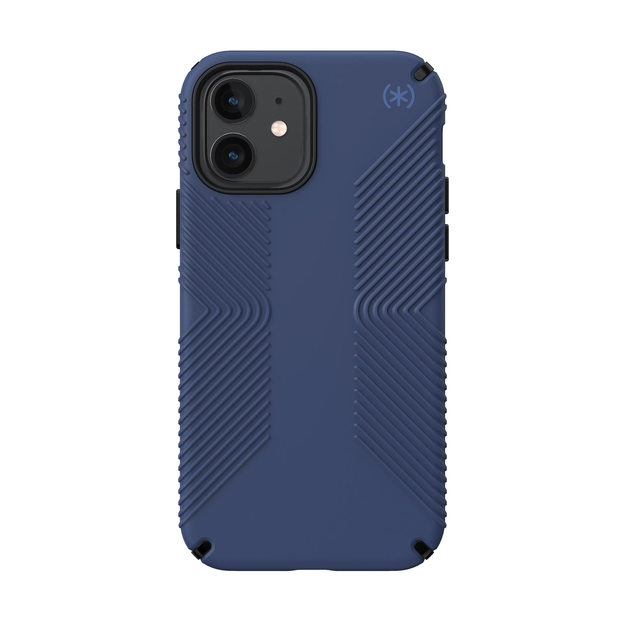 Speck iPhone 12 Case - Drop Protection Fits iPhone 12 Pro & iPhone 12 Phones - Scratch Resistant, Slim Design with Added Grip & Soft Touch Coating - Coastal Blue, Black, Storm Blue Presido2