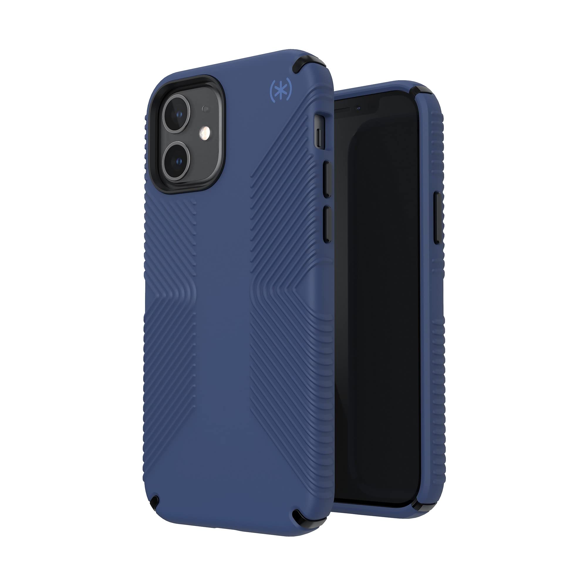 Speck iPhone 12 Case - Drop Protection Fits iPhone 12 Pro & iPhone 12 Phones - Scratch Resistant, Slim Design with Added Grip & Soft Touch Coating - Coastal Blue, Black, Storm Blue Presido2