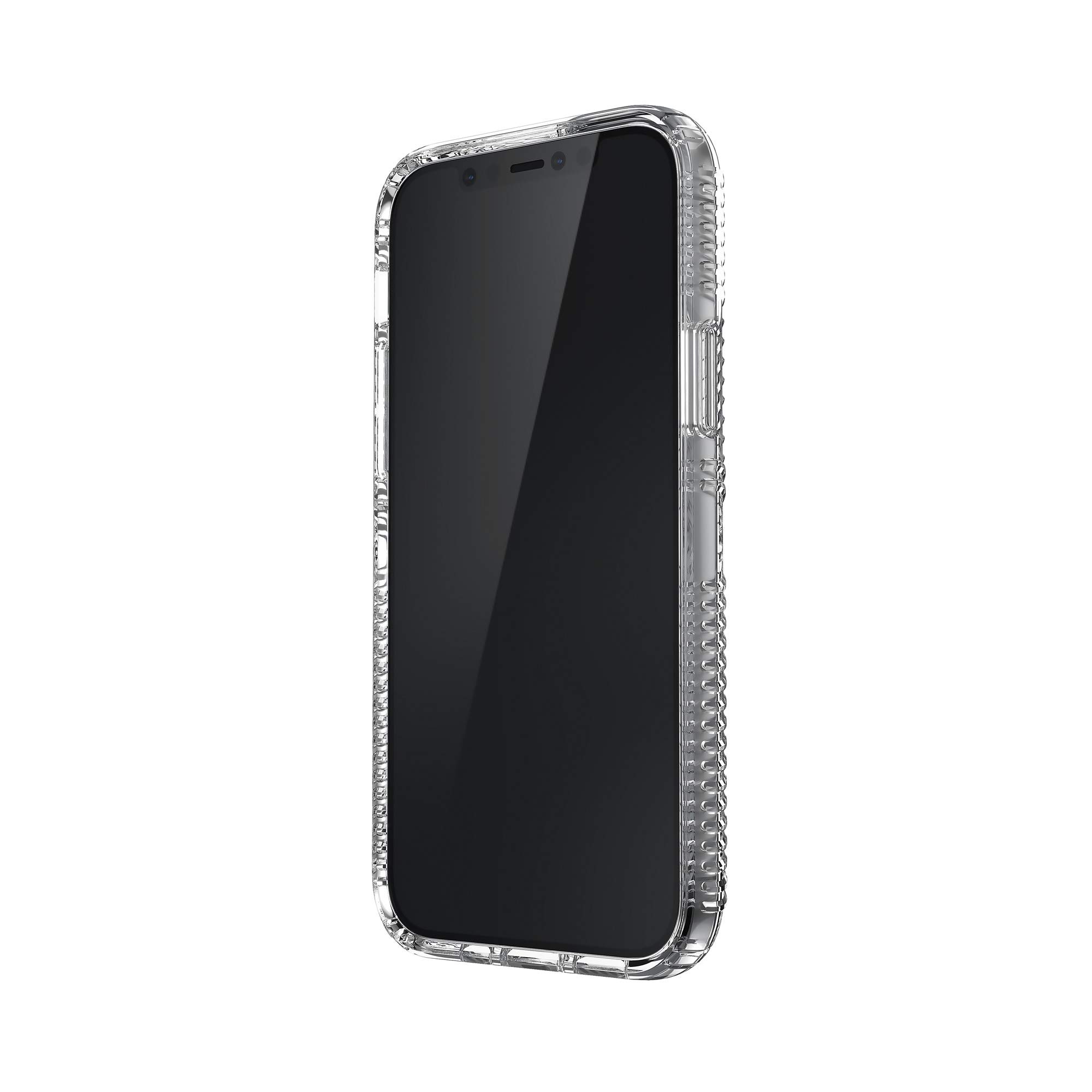 Speck iPhone 12 Clear Case - Drop Protection Fits iPhone 12 Pro & iPhone 12 Phones - Built for MagSafe - Anti-Yellowing & Anti-Fade with Dual Layer Slim Design 6.1 Inch - Perfect Clear Presidio