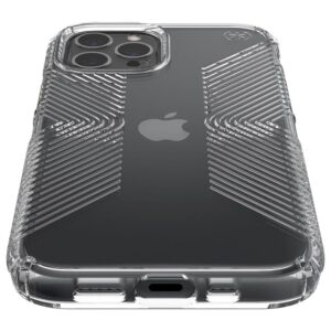 Speck iPhone 12 Clear Case - Drop Protection Fits iPhone 12 Pro & iPhone 12 Phones - Built for MagSafe - Anti-Yellowing & Anti-Fade with Dual Layer Slim Design 6.1 Inch - Perfect Clear Presidio