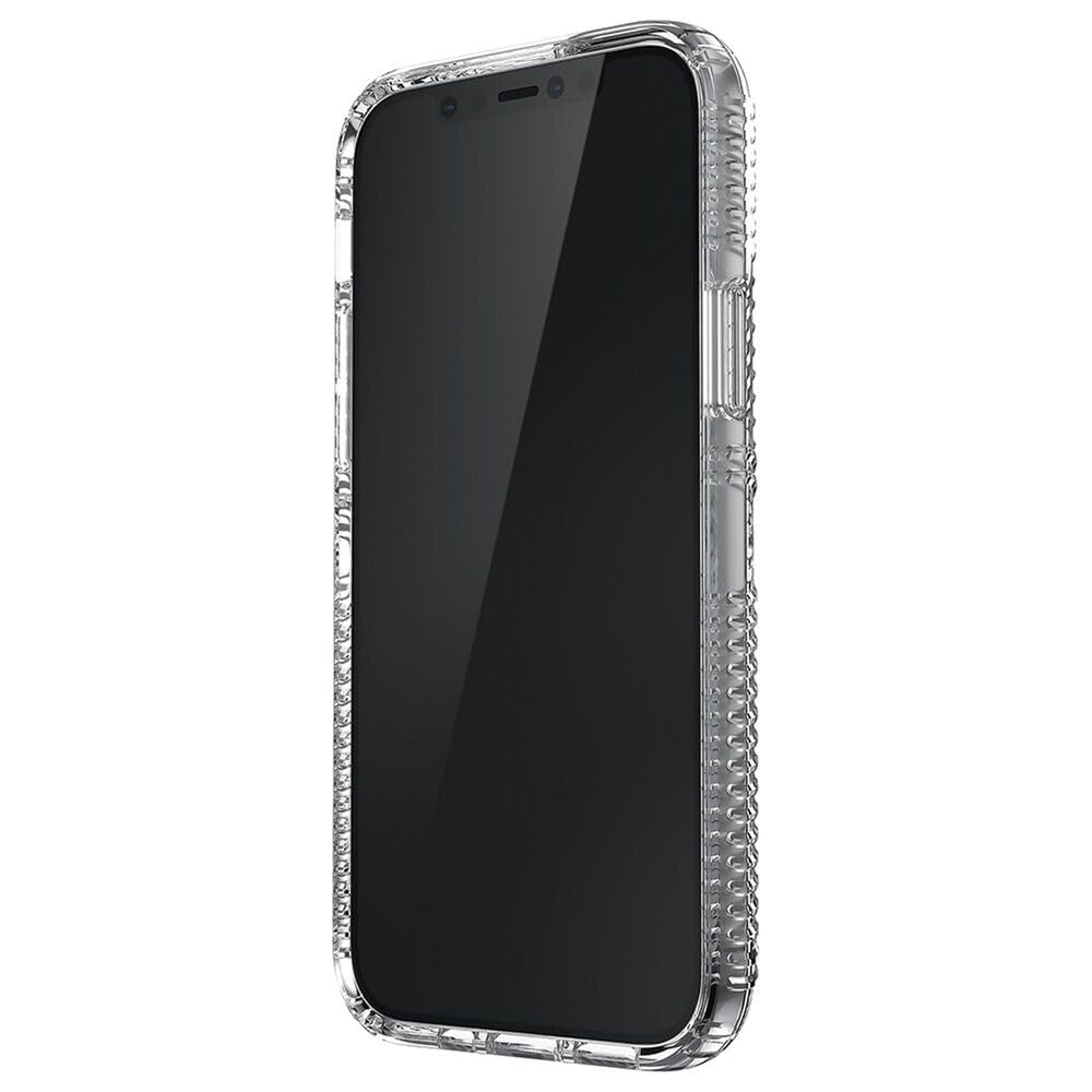 Speck iPhone 12 Clear Case - Drop Protection Fits iPhone 12 Pro & iPhone 12 Phones - Built for MagSafe - Anti-Yellowing & Anti-Fade with Dual Layer Slim Design 6.1 Inch - Perfect Clear Presidio