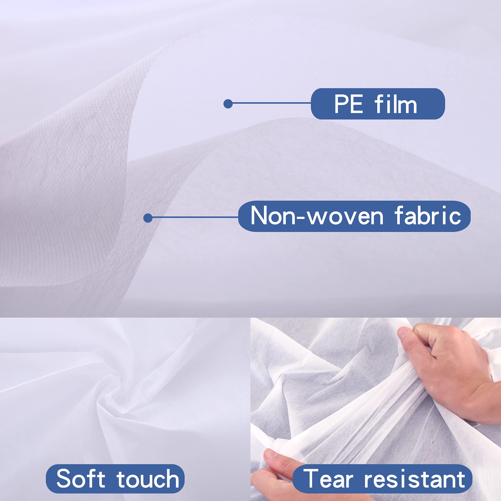 20 PCS Thick Massage Table Sheets Waterproof and Oil Proof Disposable SPA Bed Sheets Non-Woven Fabric Lash Bed Cover 31" X 70"(White)