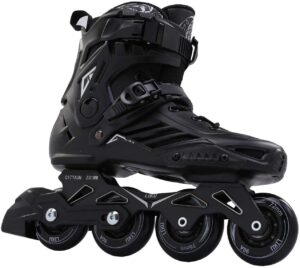 liku black professional inline skates unisex (men 11,women 12)