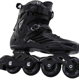 LIKU Black Professional Inline Skates Unisex (Men 11,Women 12)